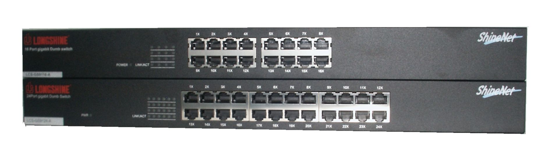 16 Port 1G Switch, Fanless, Rackmountable/Rackmount – Longshine Technologie