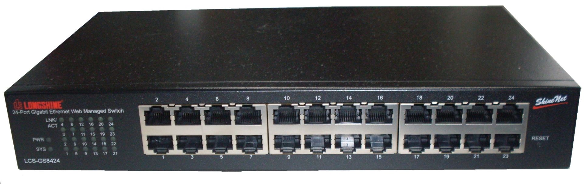 16/24 Port 1G managed Switch, Fanless, 19″ option – Longshine Technologie